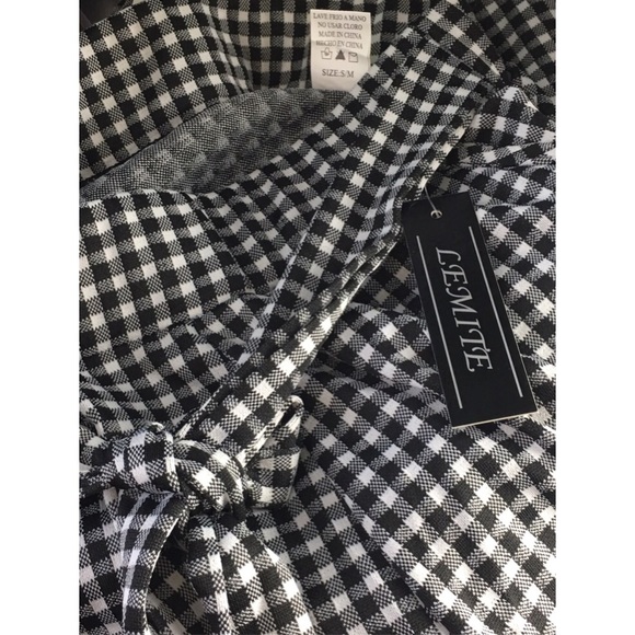 Lemite | Pants & Jumpsuits | Nwt Lemite Checkered Cropped Pants | Poshmark